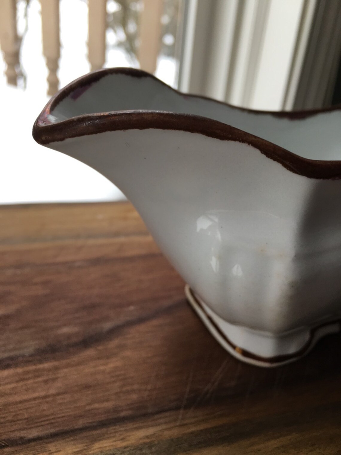 Antique Ironstone Copper Tea Leaf Gravy Boat - Etsy