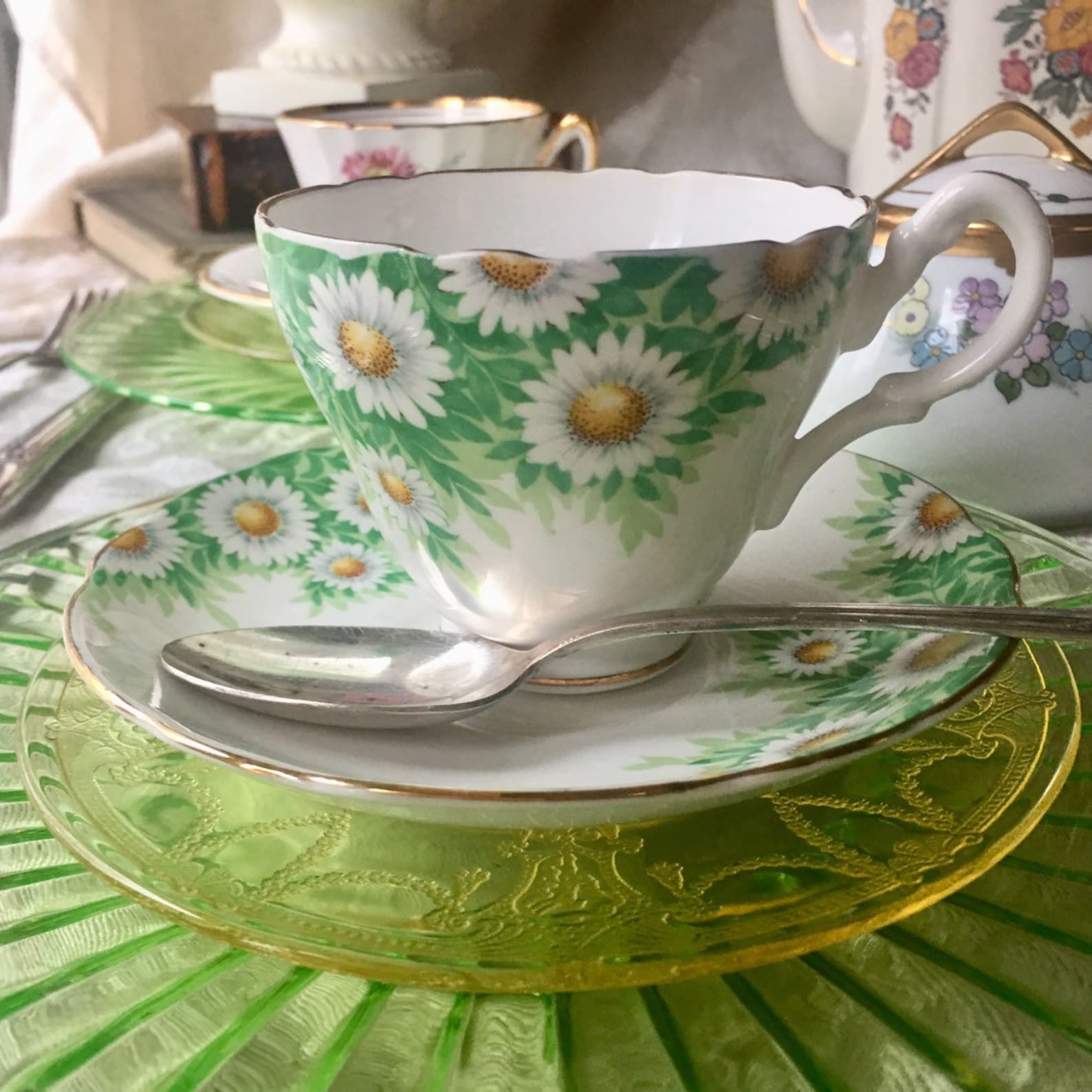 Tea Set for 4 All English Teacups and Saucers Rogers - Etsy