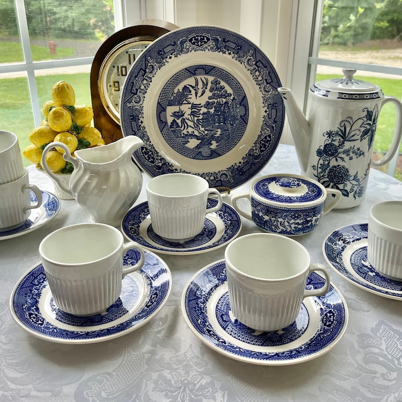 Blue Willow Tea Set - Etsy