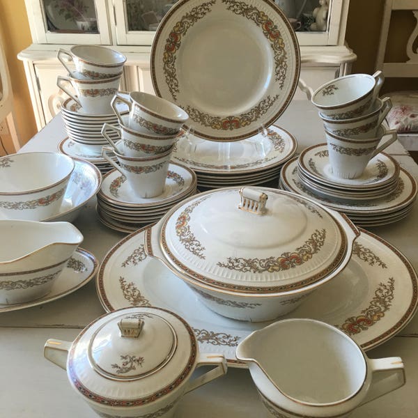 Antique China Set - Etsy