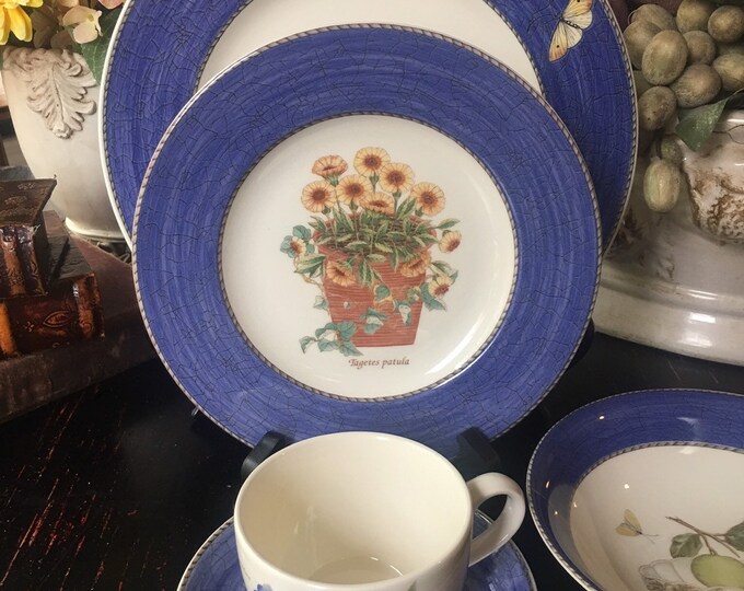 Wedgwood Sarah's Garden 5 Piece Place Setting Made in England Free ...