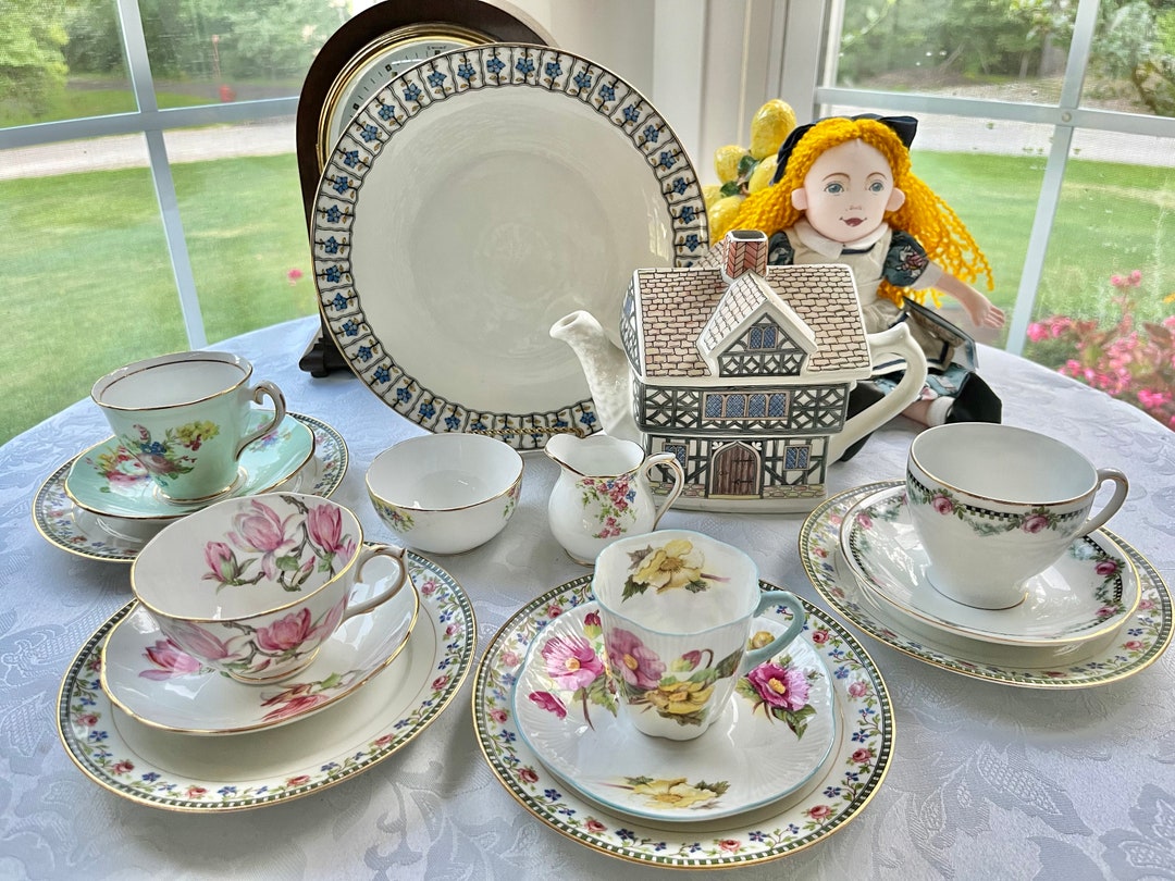 Alice in Wonderland Mismatched Tea Set Demi Sized, Child’s First Tea ...