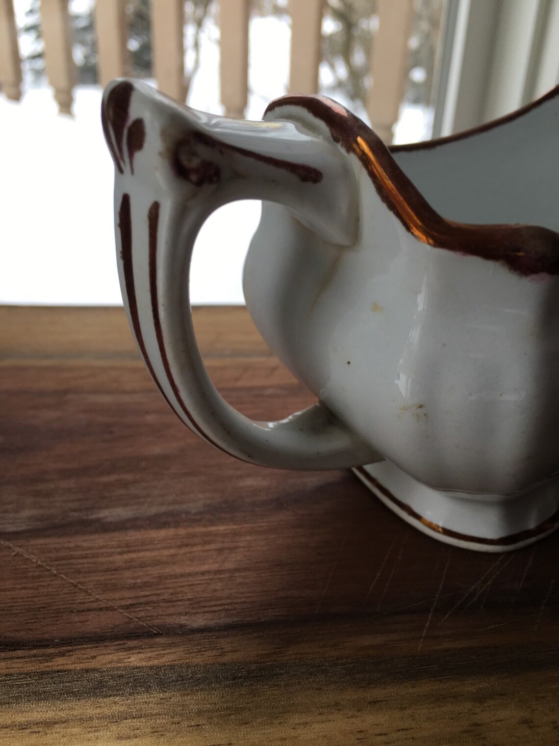 Antique Ironstone Copper Tea Leaf Gravy Boat - Etsy