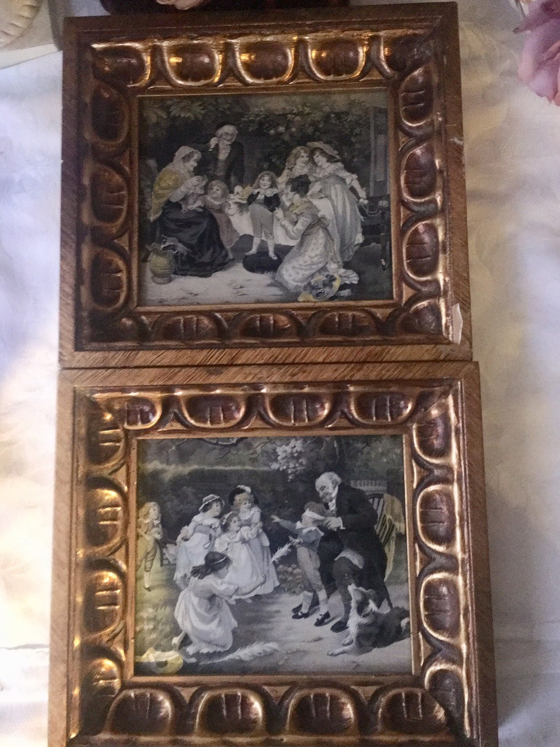 Framed Stevengraph Pair in Wood Frames Title of One Piece is - Etsy