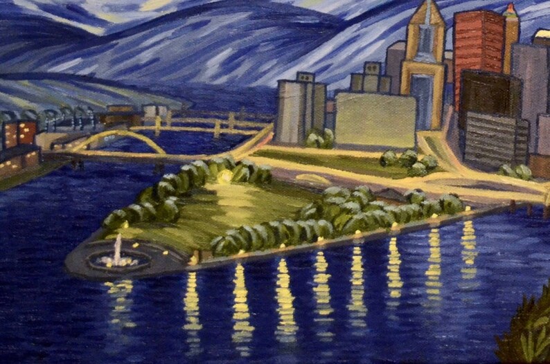 Starry Night Over Pittsburgh | Etsy