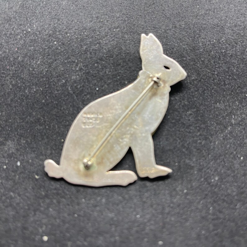 Sterling Silver Rabbit Brooch Wearing a Vest Taxco Mexico | Etsy