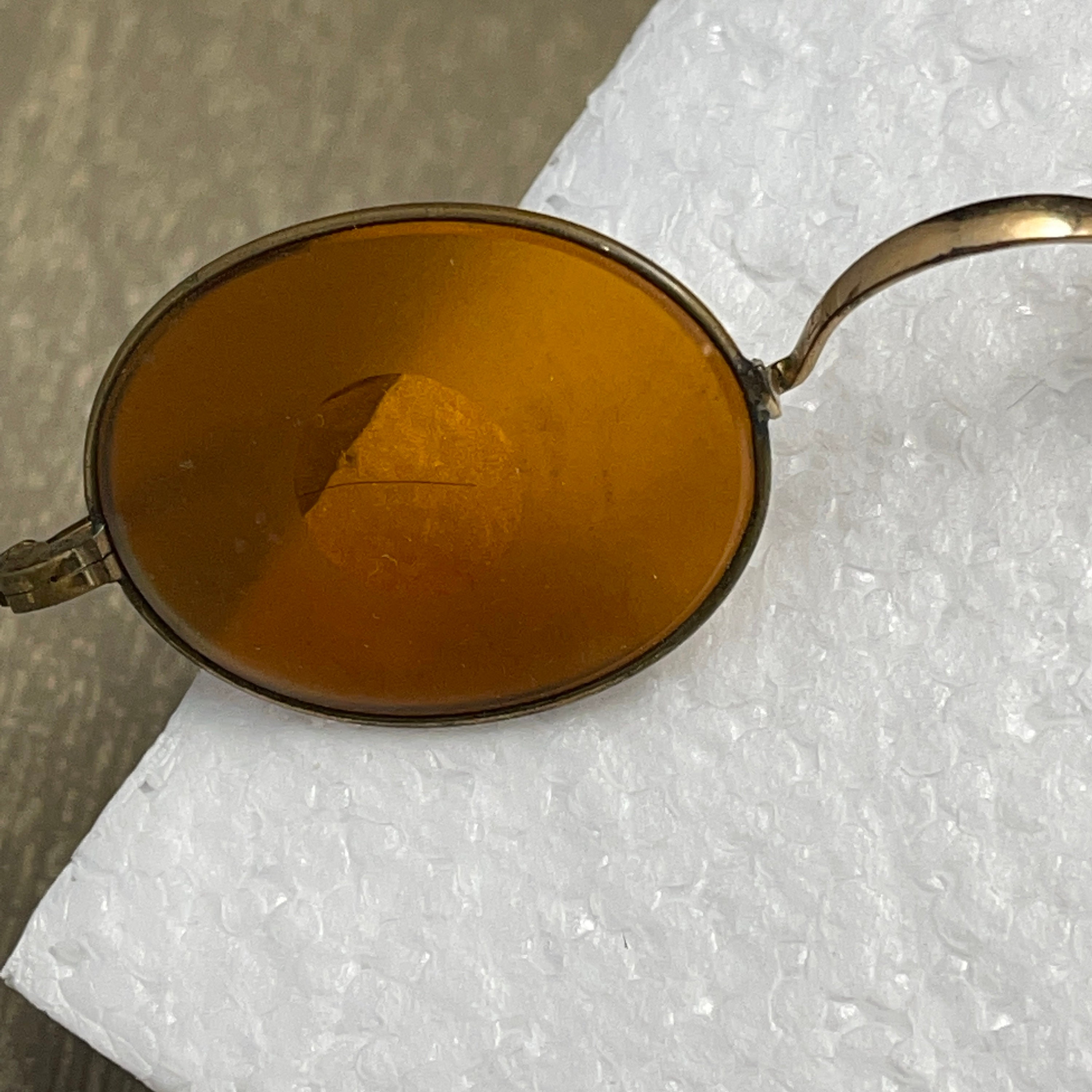 Antique Eyeglasses, Made for Shooting, Patented 1885, Orange Lenses ...