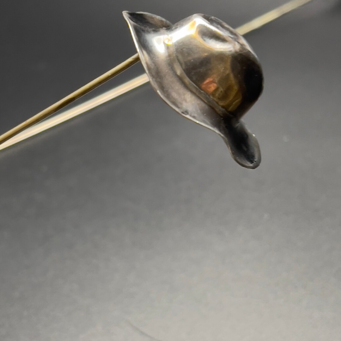 Two Long Sterling Hat Pins One a Hat the Other Etched With - Etsy