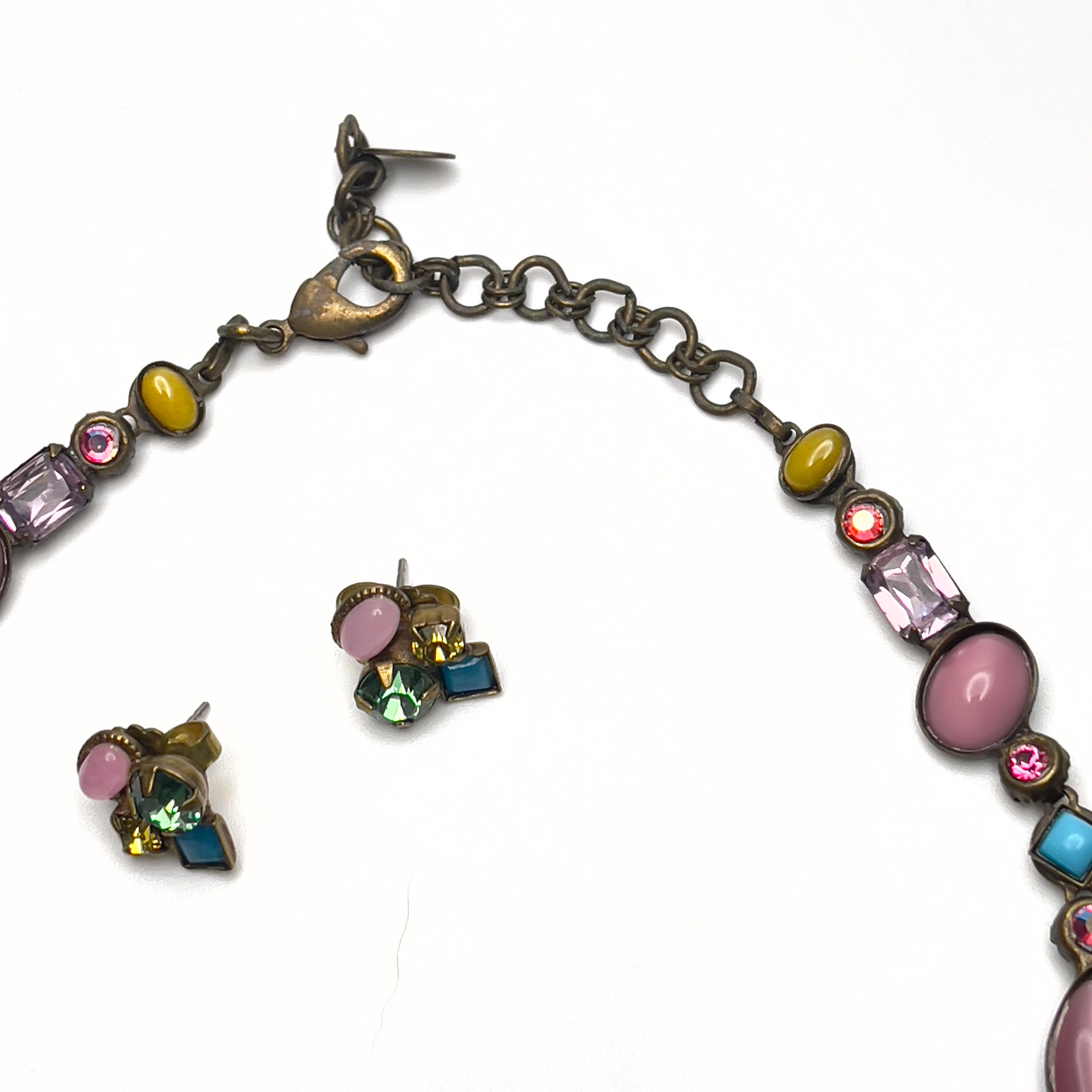 Sorrelli Jewelry Set Necklace And Pierced Earrings Colorful | Etsy