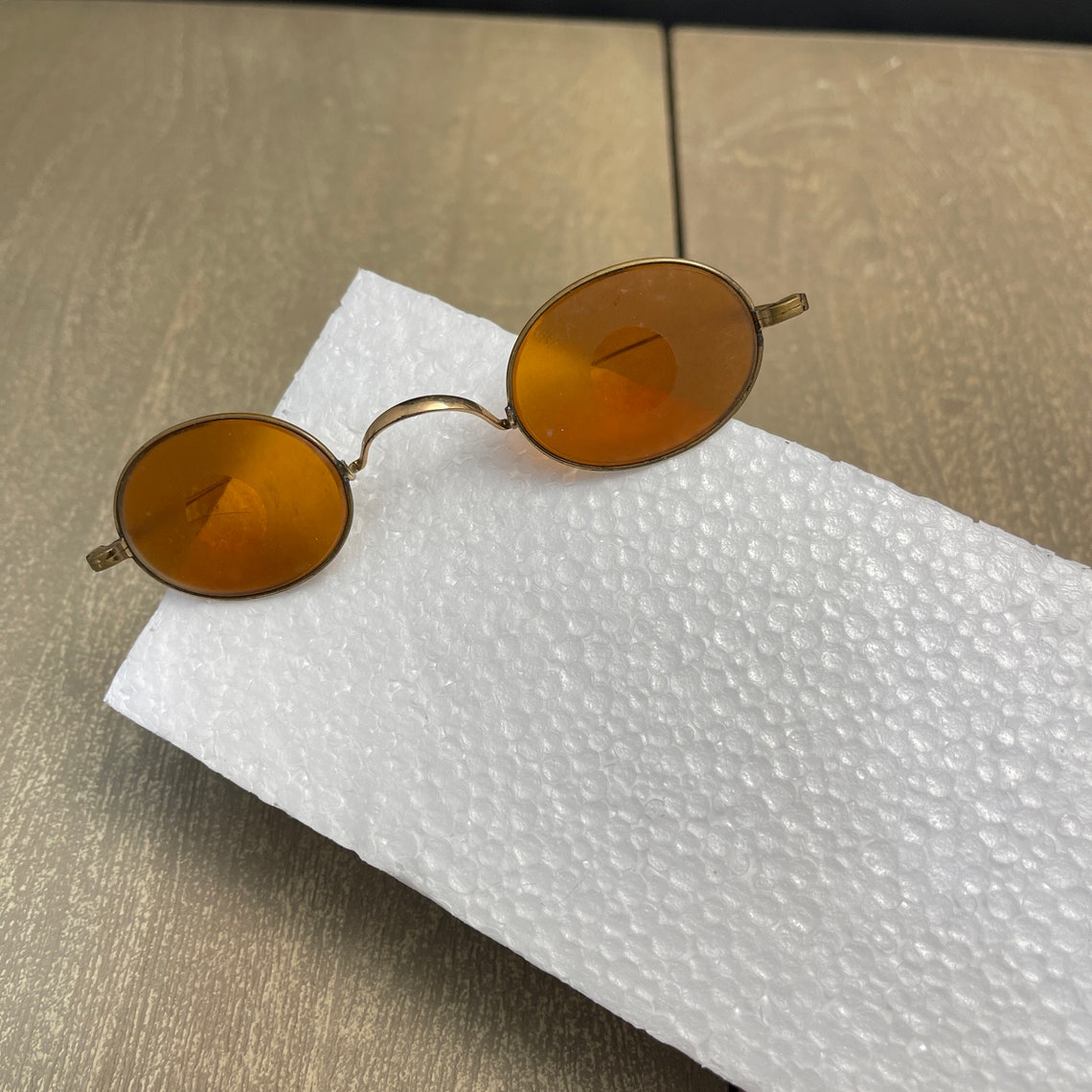 Antique Eyeglasses, Made for Shooting, Patented 1885, Orange Lenses ...