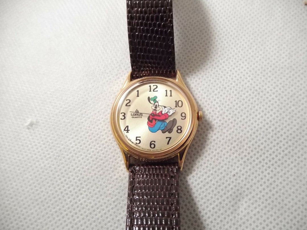 Goofy Backwards Running Wristwatch, Lorus Quartz, Disney, Japan ...