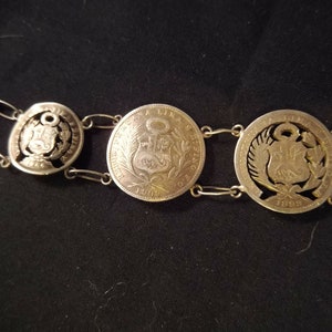 Peruvian Silver Coin Bracelet Coins Dating 1866-1912 Some | Etsy