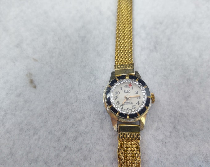 GISA Mechanical Ladies Watch, Rare, Working, Rotating Sparkle Border ...