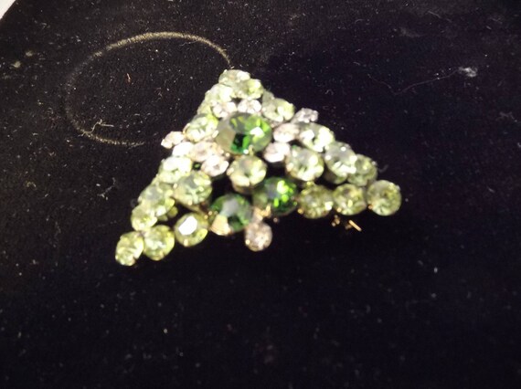 Gorgeous Shades of Green Triangle Layered Rhinestone … - Gem