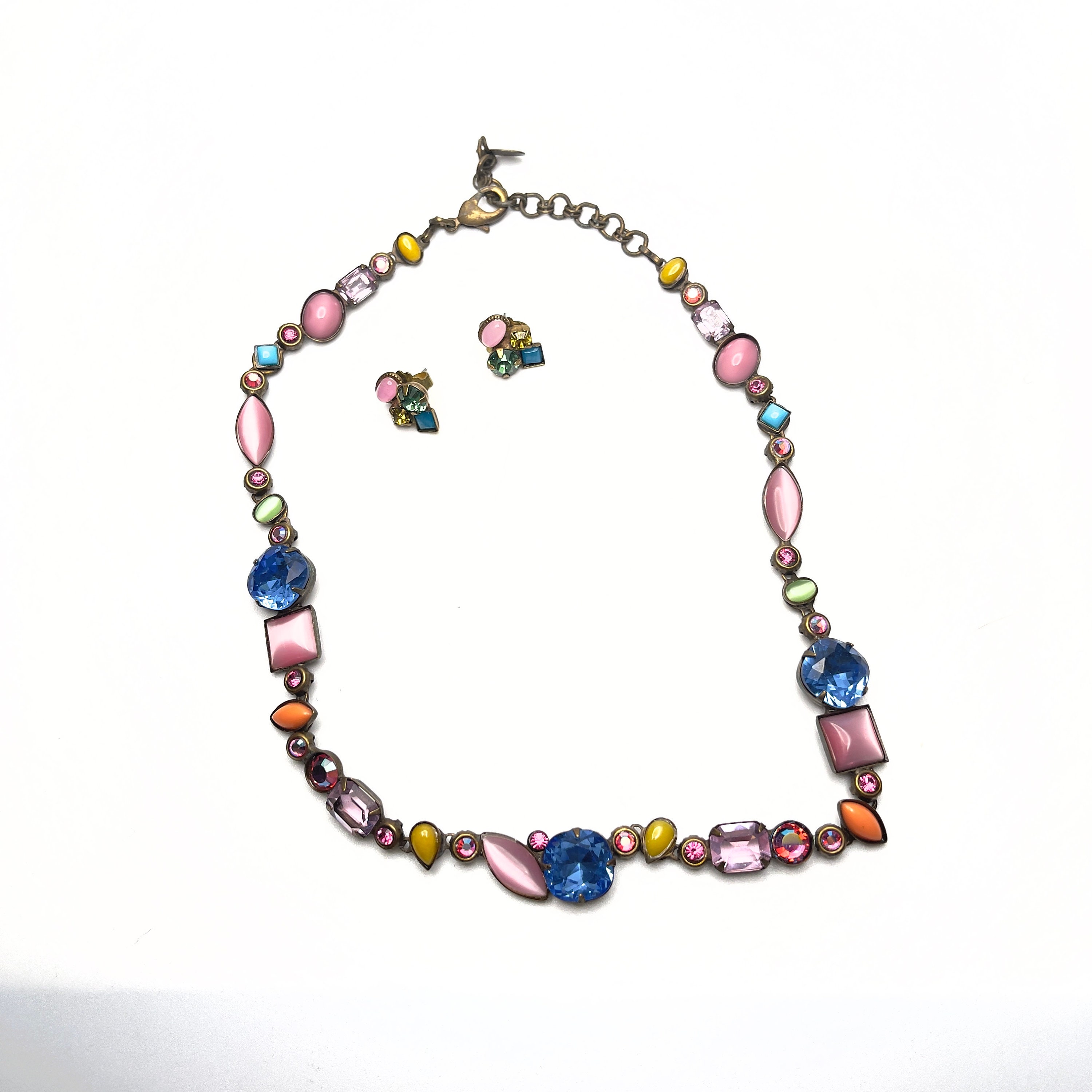 Sorrelli Jewelry Set Necklace And Pierced Earrings Colorful | Etsy