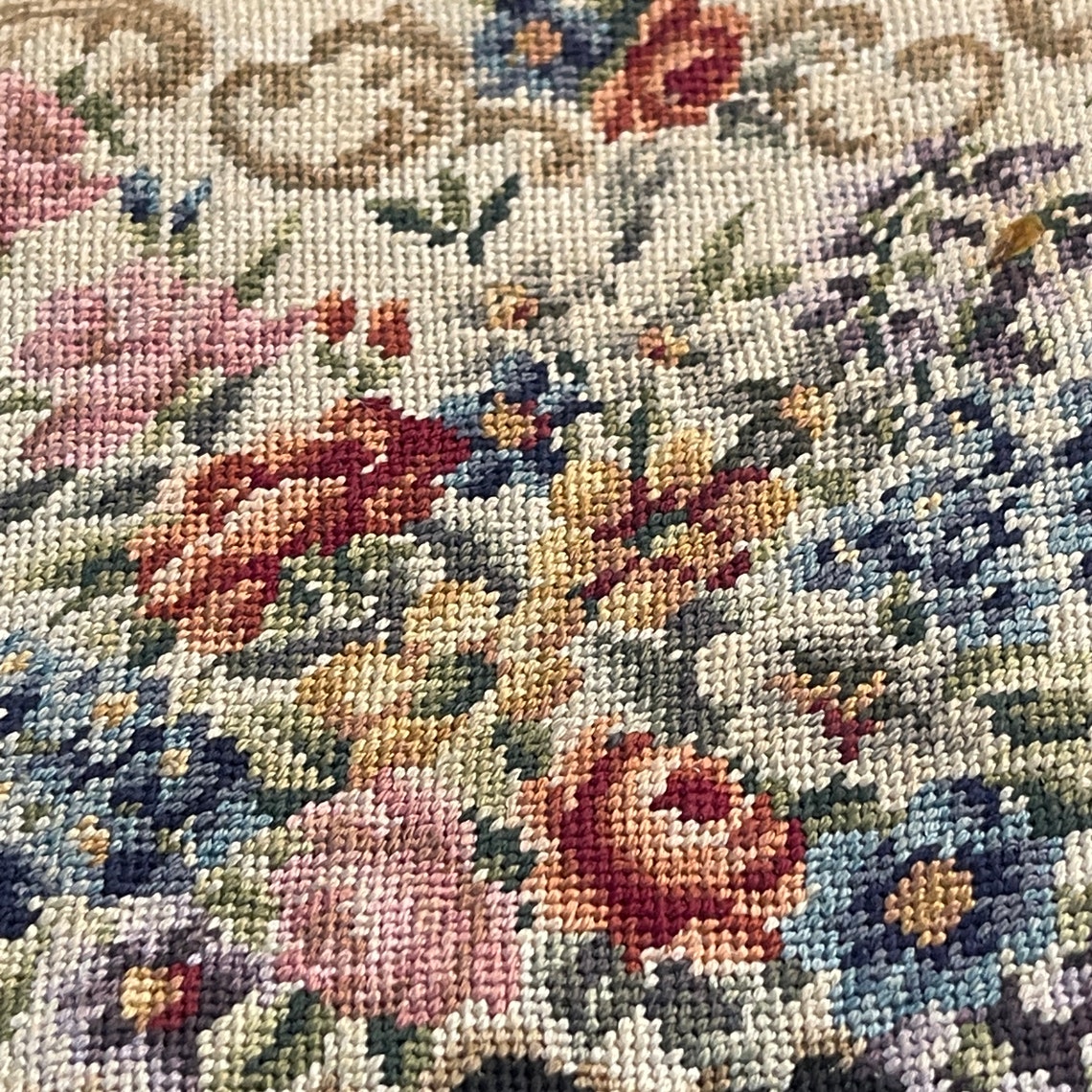 Petit Point Wristlet Made in Austria, Chain Strap, Floral Theme With ...