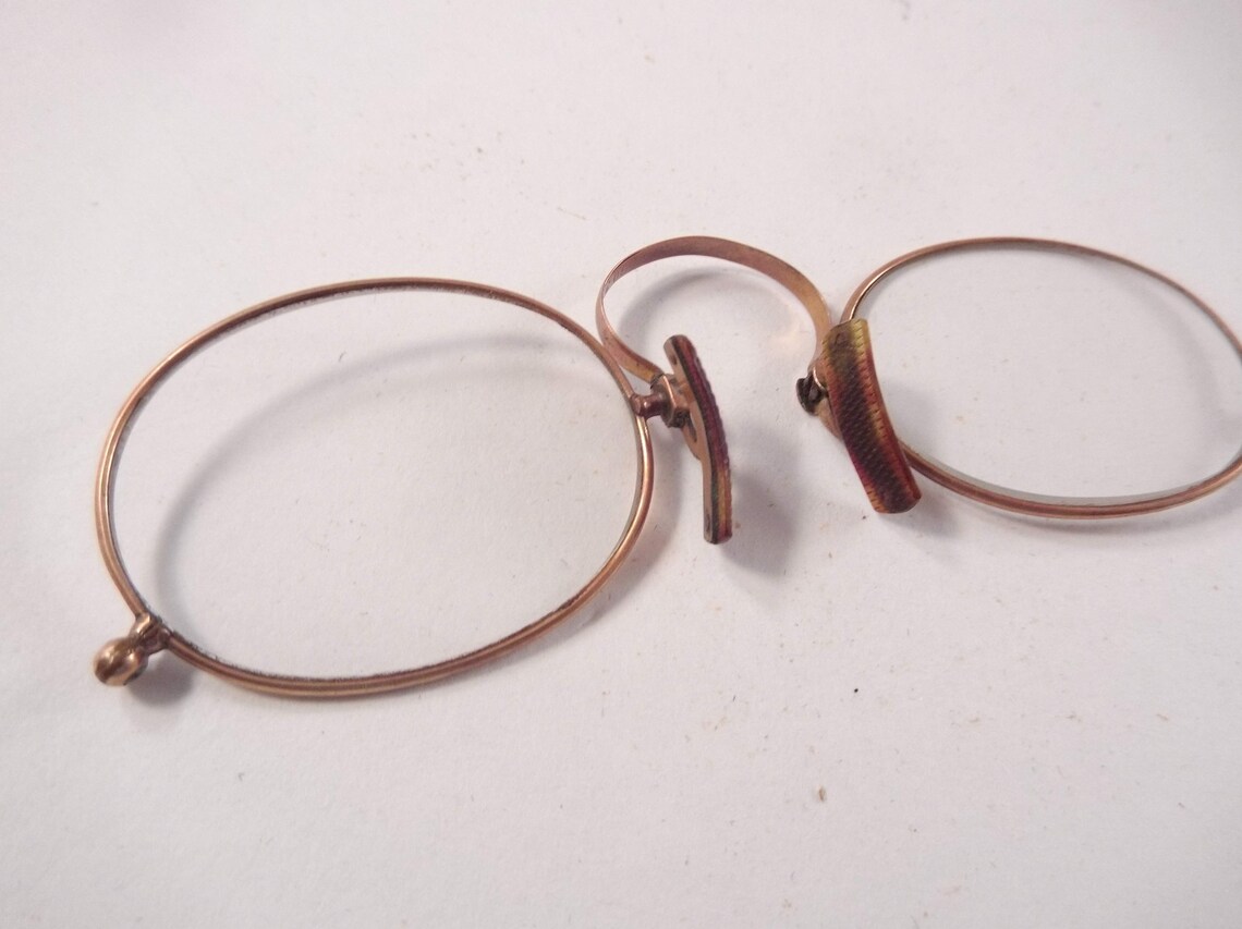Pince Nez Eyeglasses Marked on the Bridge B Inside a C 05 - Etsy