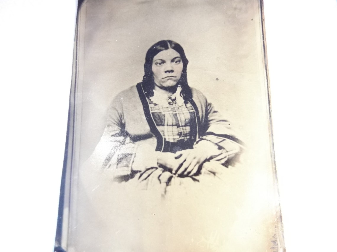 Tintype Ferrotype of Woman Native American or Hispanic - Etsy