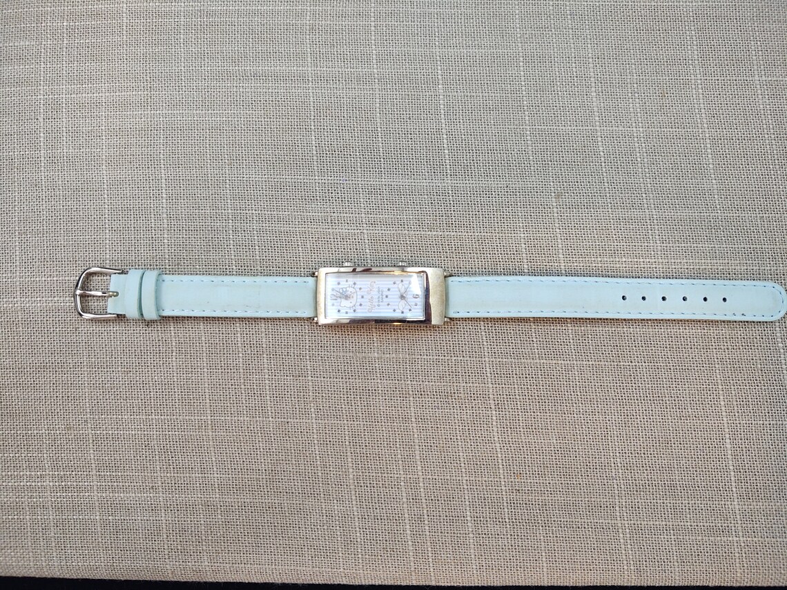 Hello Kitty Double Face Watch, by Sanrio, Blue Stripes on Face and ...
