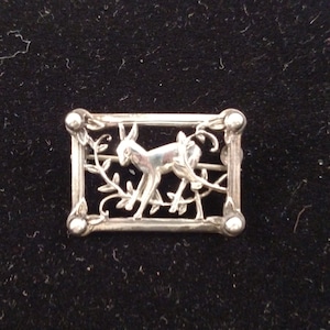 Small Sterlilng Pin Depicting Deer in the Woods, Mint Condition - Etsy