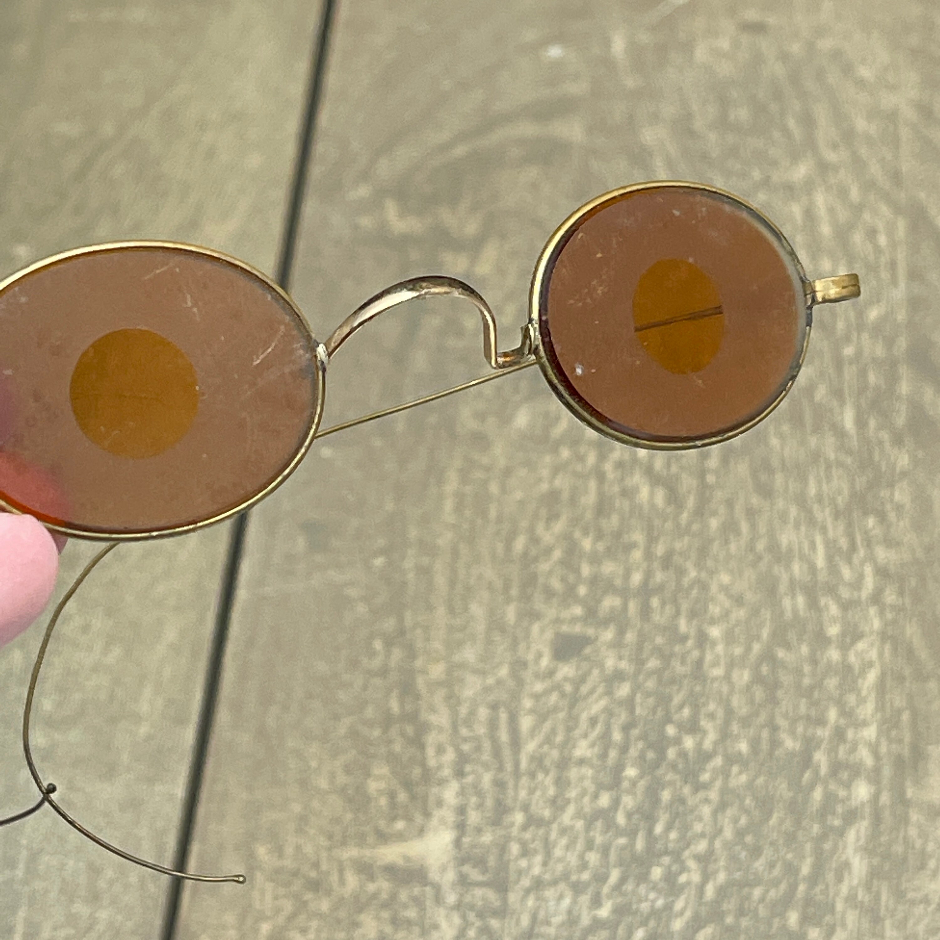 Antique Eyeglasses, Made for Shooting, Patented 1885, Orange Lenses ...