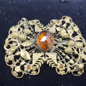 Large Antique Victorian Sash Pin Brooch Berries Theme | Etsy