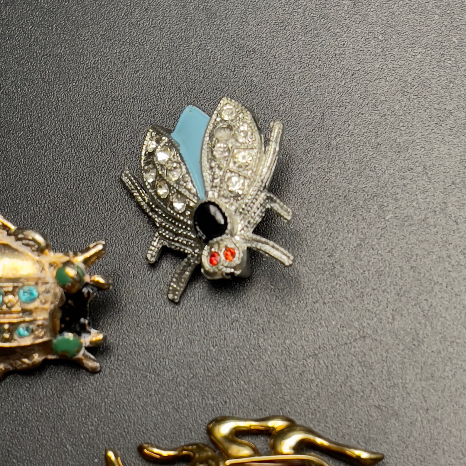 Set of 3 Beetle Bug Pins One Swarovski and Two Coro Pins One - Etsy