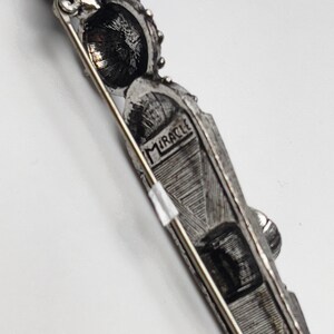 Miracle Brooch, Scepter, Glass Cabochons, Silver Tone Metal, Celtic ...