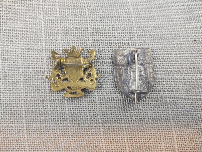 Set of 3 Small Heraldic Pins Coat of Arms Shields Reds and - Etsy