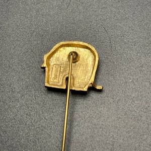 Crown Trifari Elephant Stick Pin, Creamy White Enamel, Gold Tone Metal ...