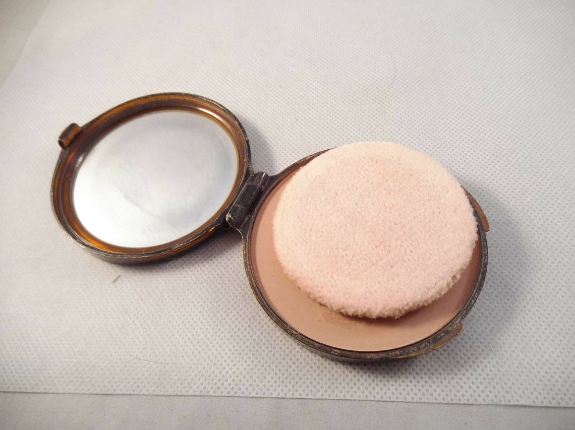 Revlon, Love Pat, Compact, Art Nouveau Design, With Mirror and Powder ...