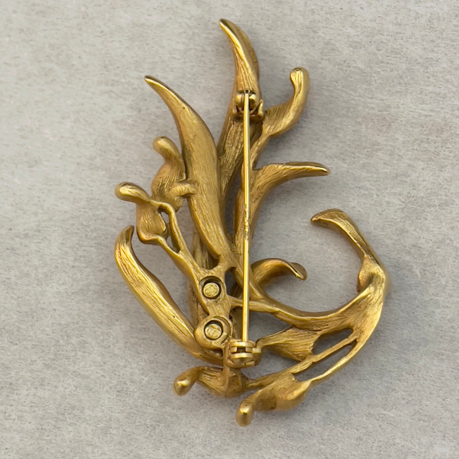 Gold Tone Brooch Brushed Gold Tiny Dark and Light Purple - Etsy