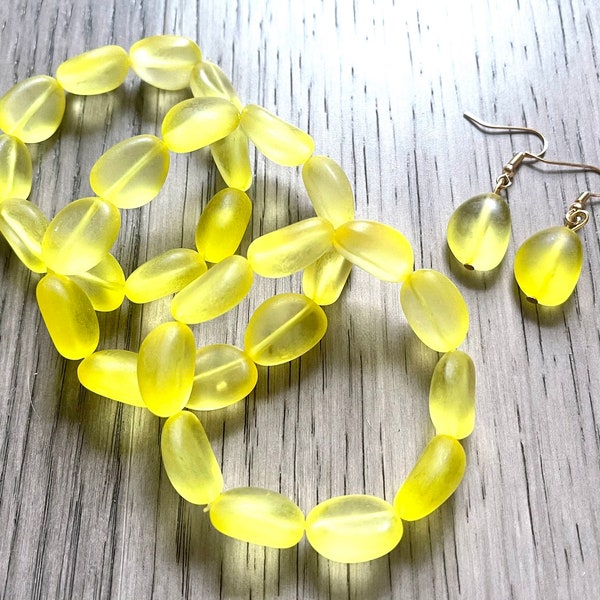Yellow Jewelry Set - Etsy