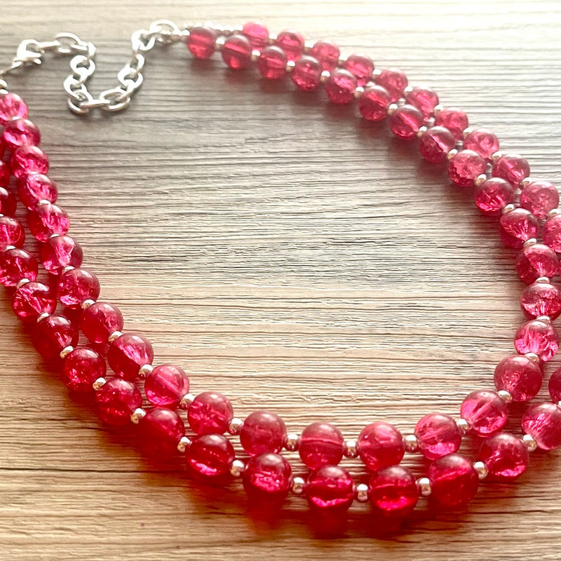Magenta Necklace - Etsy
