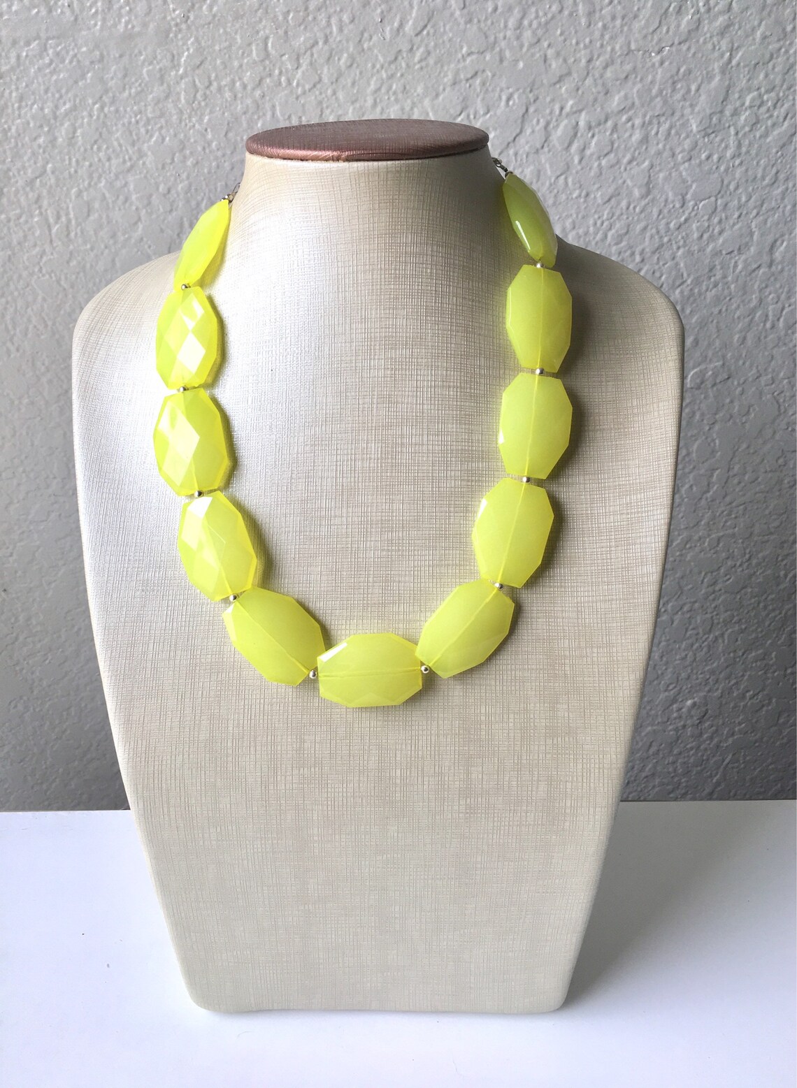 Yellow Single Strand Big Beaded Statement Necklace Yellow - Etsy