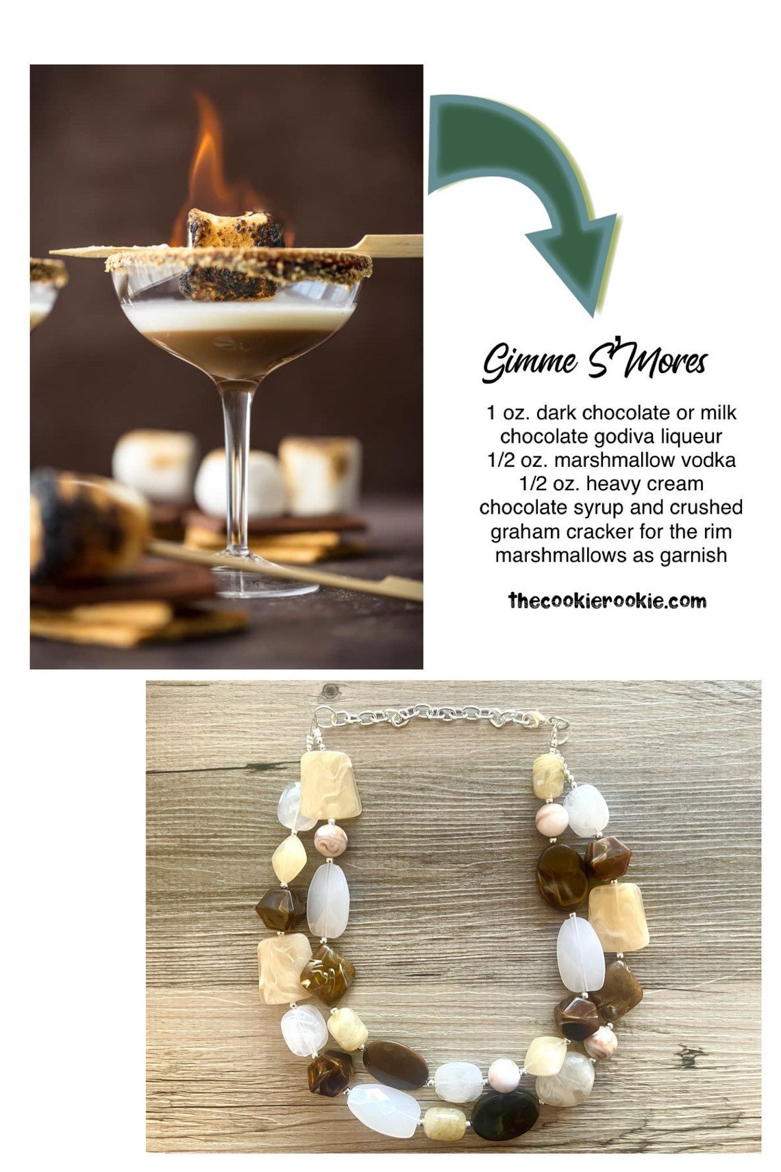 Gimme Smore Statement Necklace Neutral Necklace Beaded - Etsy