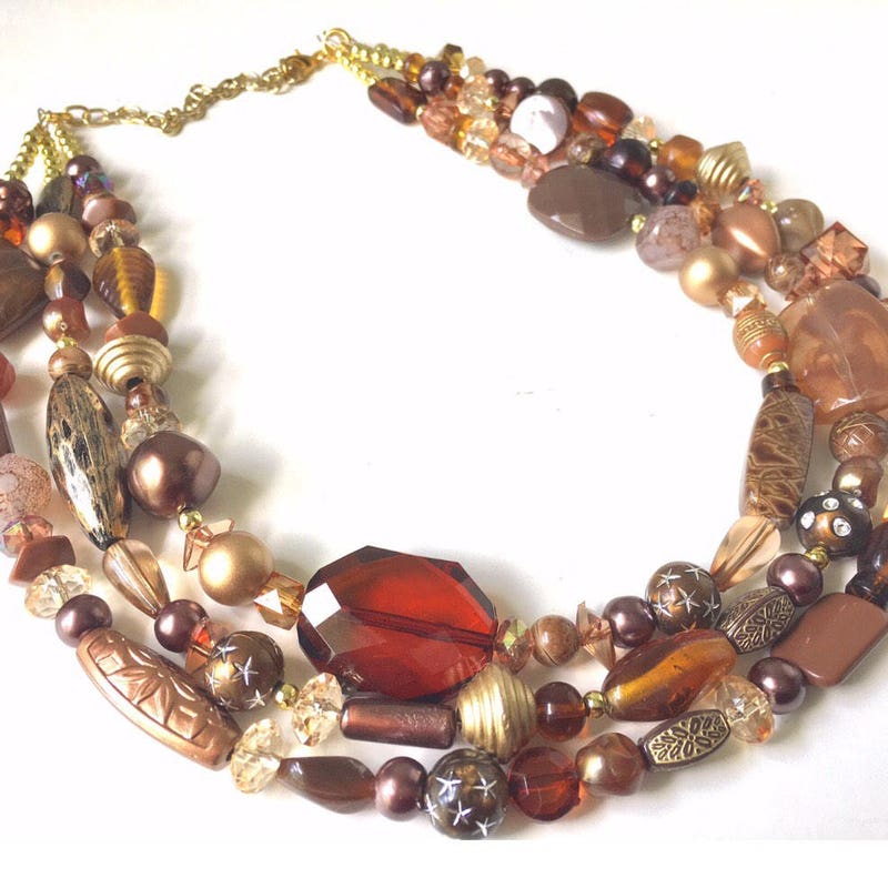 Brown Necklace - Etsy