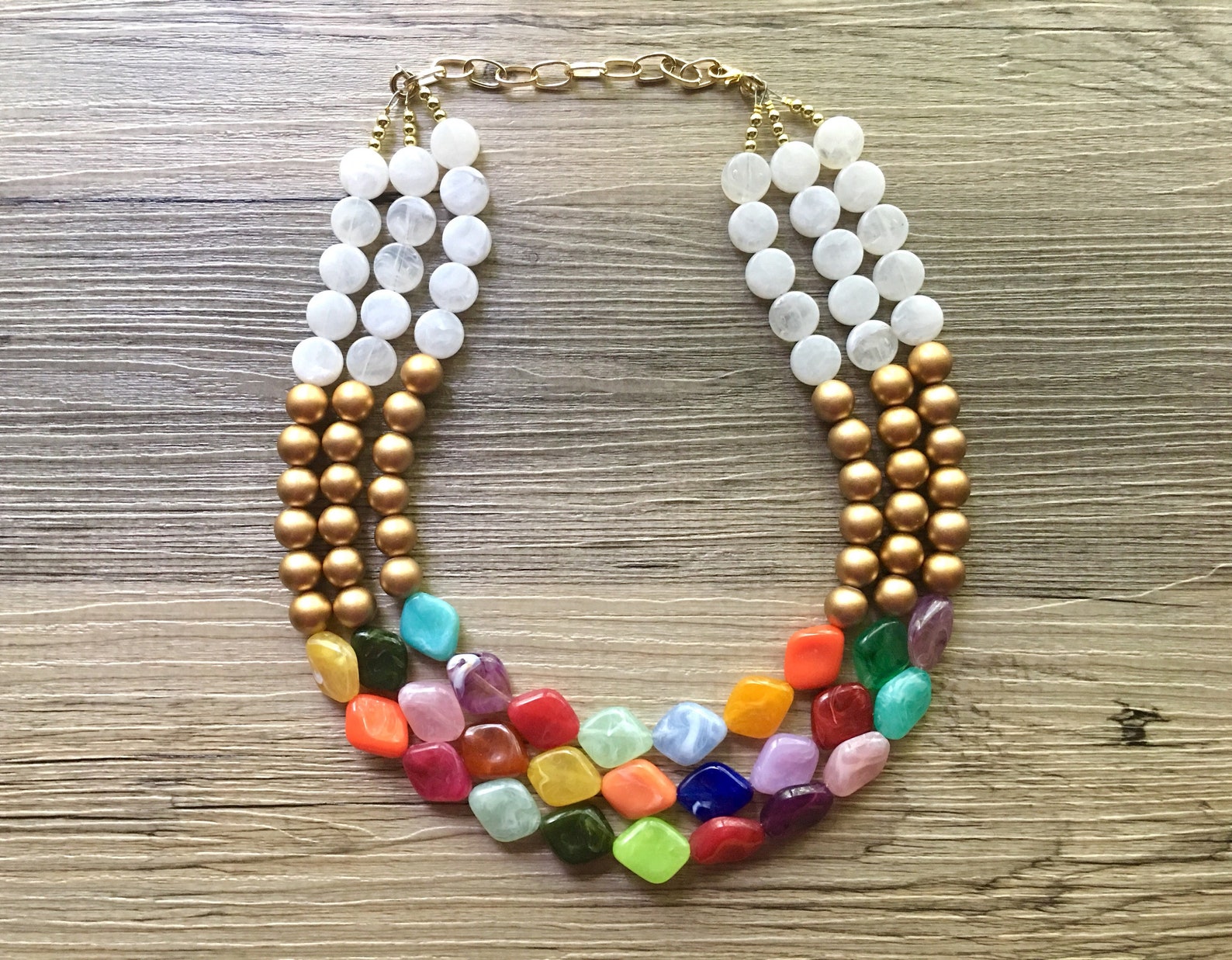 Kimmy Gibbler Andrea Barber Fuller House Statement Necklace, Rainbow ...