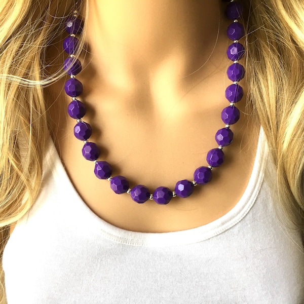 Purple Necklace - Etsy