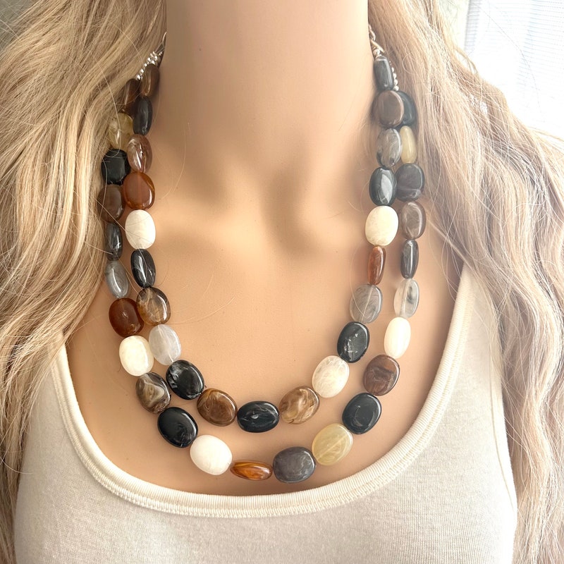 Big Bead Necklace - Etsy