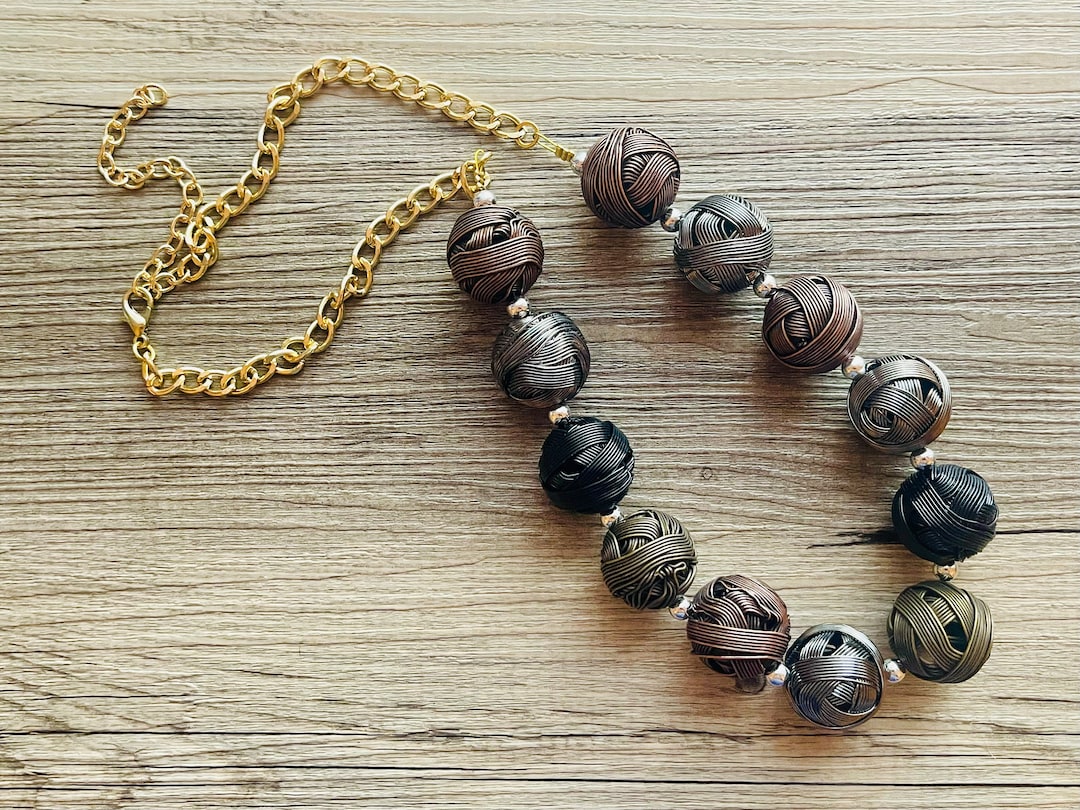 Metallic Silver Gold & Gunmetal Jewelry, Mixed Metal Jewelry, Silver ...