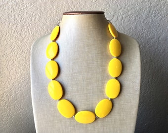 Yellow necklace | Etsy
