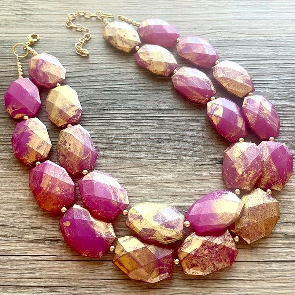 Magenta Necklace - Etsy