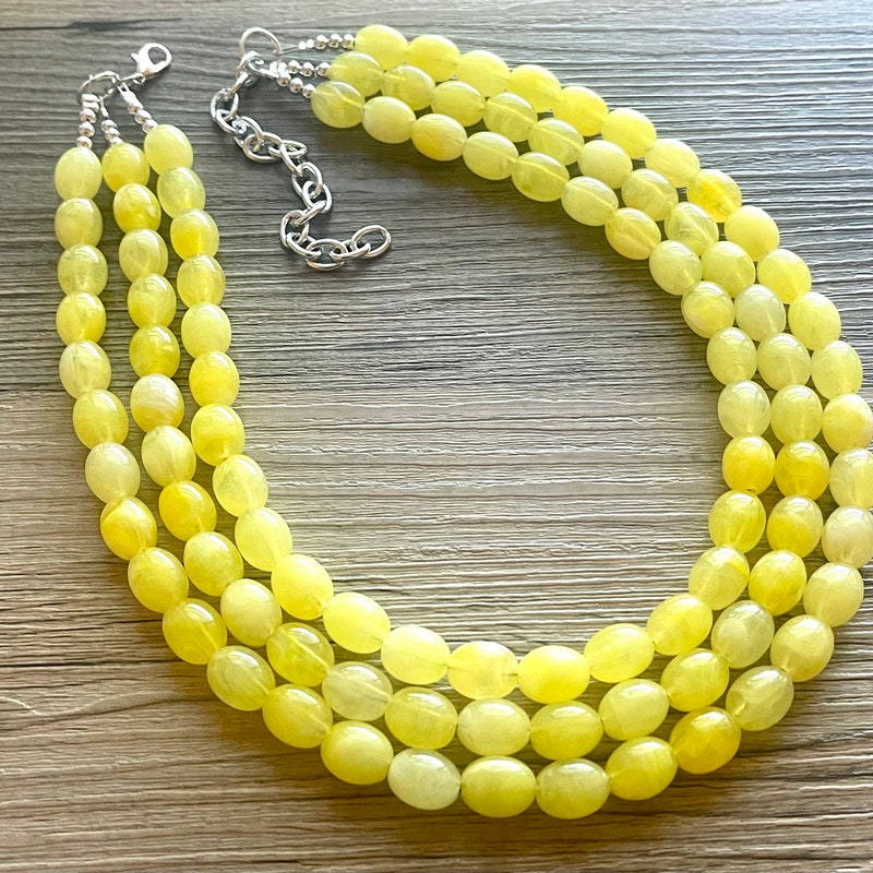 Yellow Necklace - Etsy