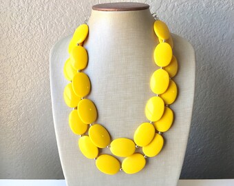 Yellow necklace | Etsy