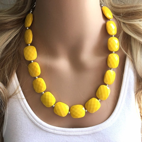 Yellow Necklace - Etsy