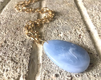 Light Blue Necklace | Etsy