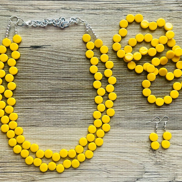 Yellow Necklace - Etsy
