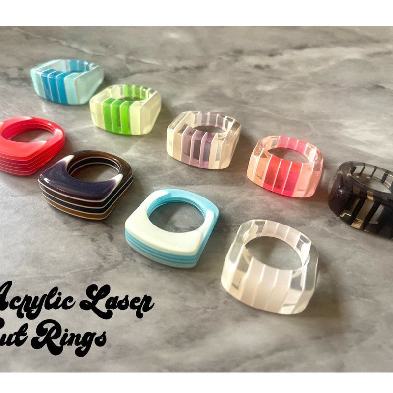Acrylic Rings - Etsy