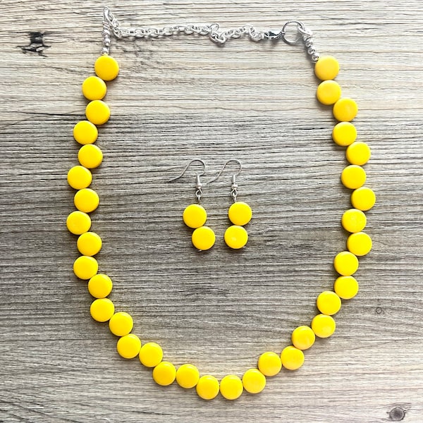 Yellow Necklace - Etsy